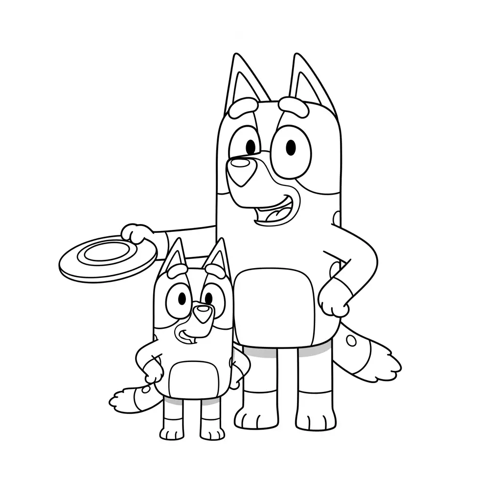 Gratis Bluey Kleurplaat – Ontdek Bluey Kleurplezier voor Iedereen